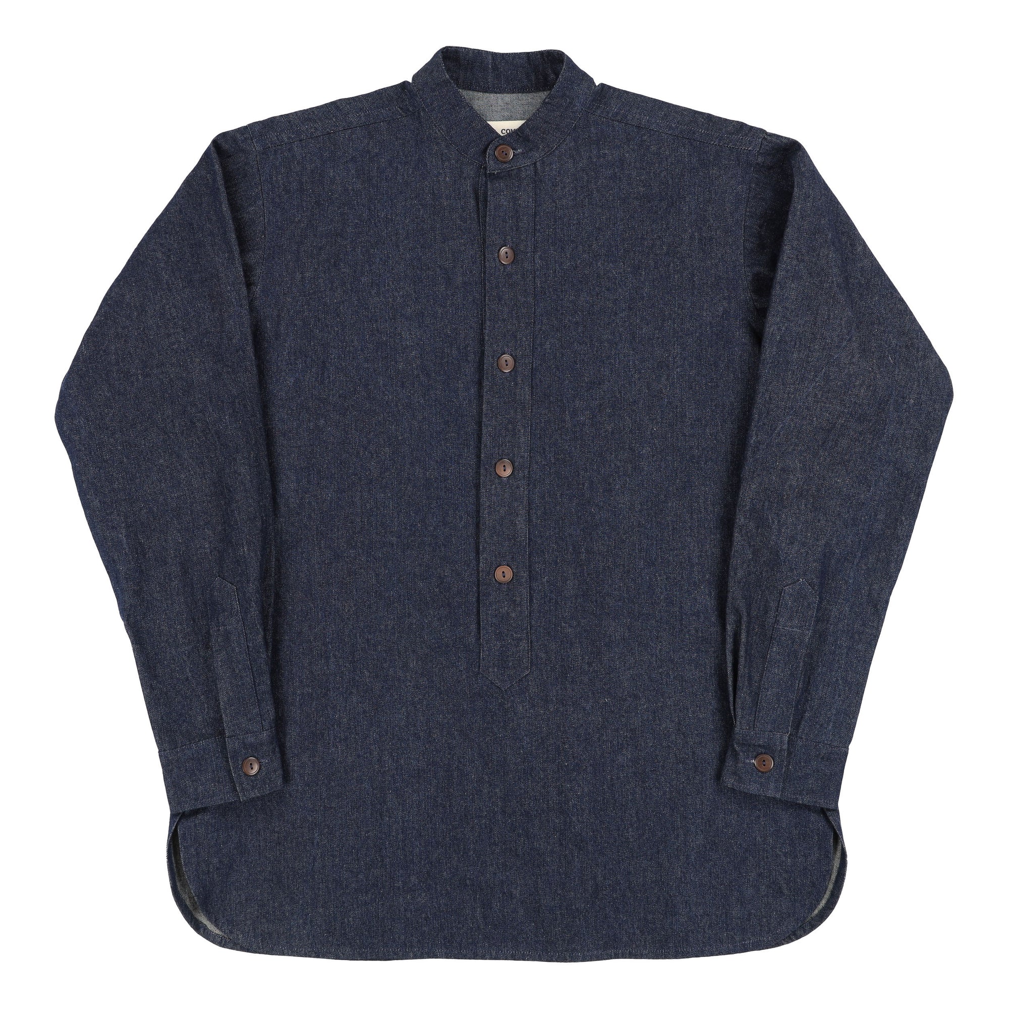 Denim Shirt | Work Shirt | Collarless Shirt | Granddad Shirt – Carrier ...