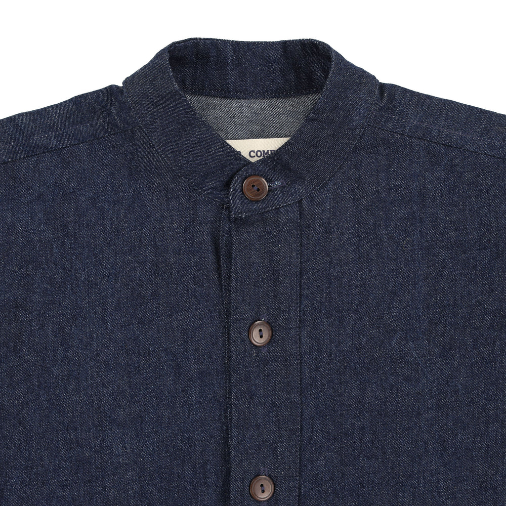 Denim Shirt | Work Shirt | Collarless Shirt | Granddad Shirt – Carrier ...