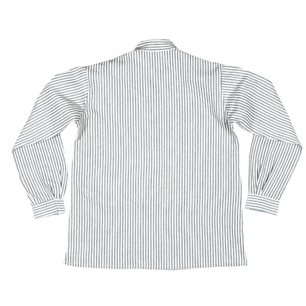 Collarless Ticking Work Shirt – Carrier Company